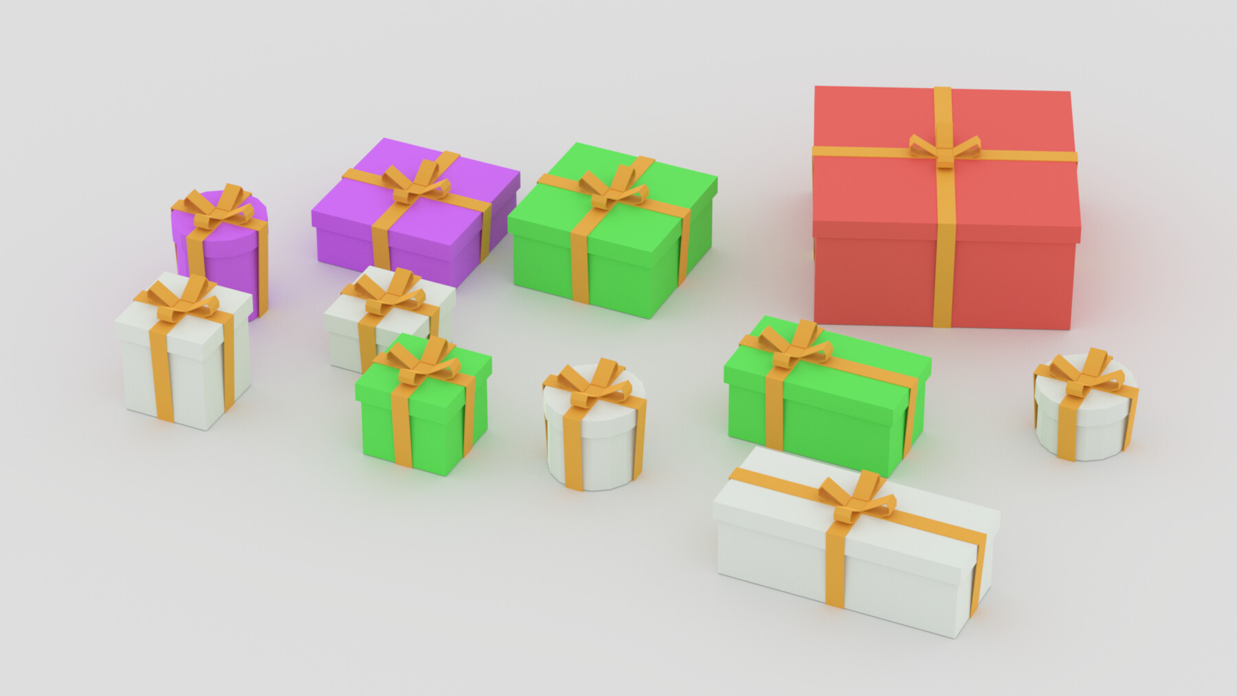 ArtStation - Low Poly Cartoon Simple Gift Boxes | Resources