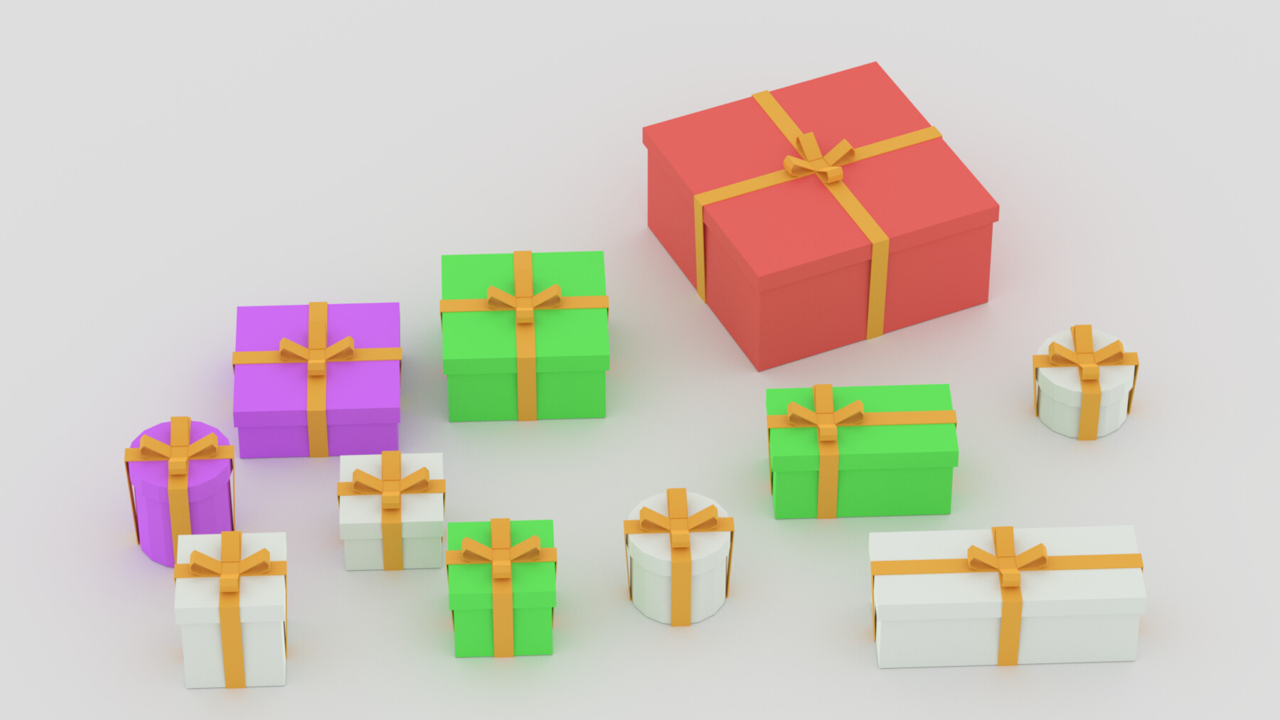 ArtStation - Low Poly Cartoon Simple Gift Boxes | Resources