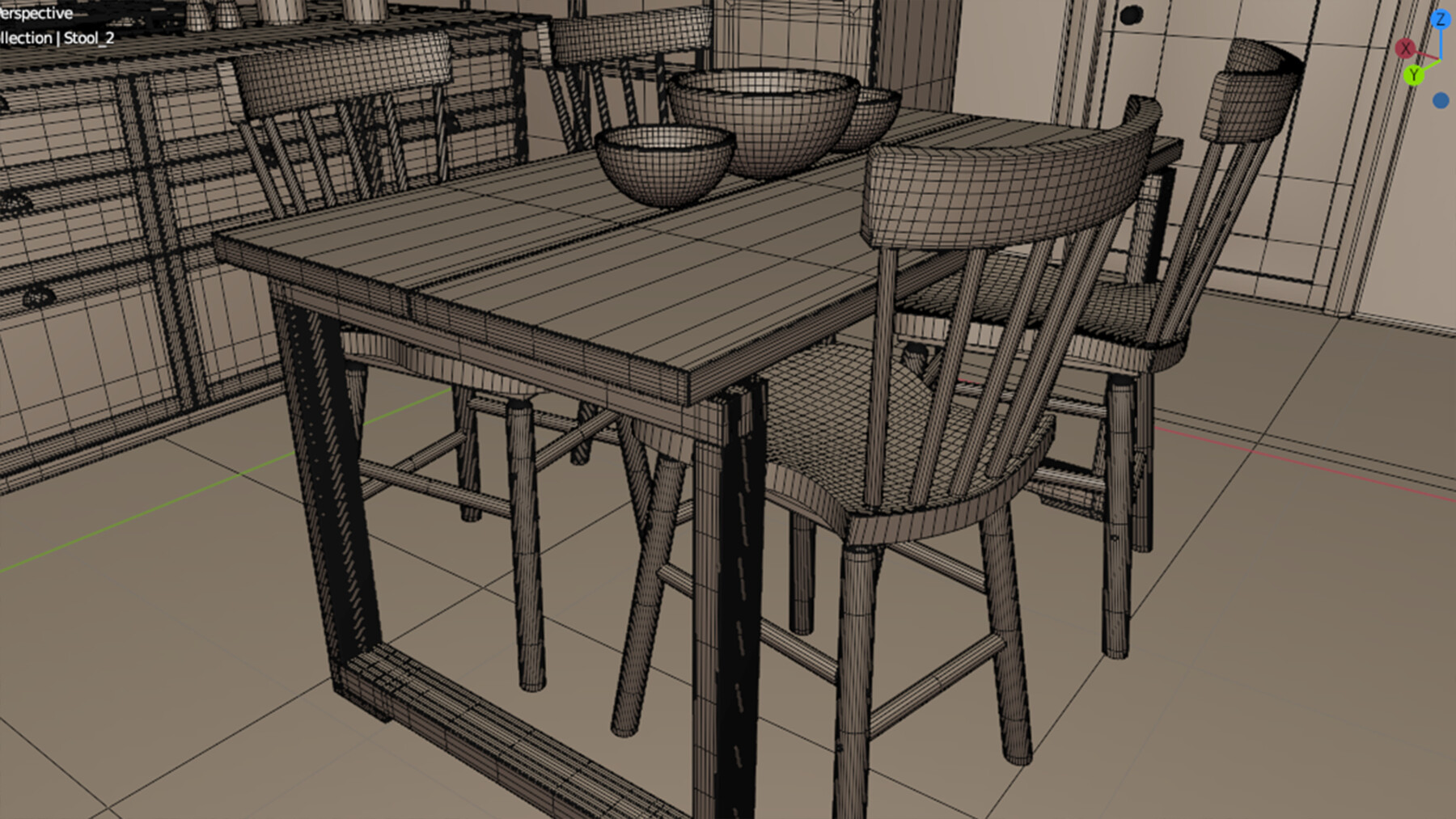 ArtStation - Complete Classic Style Kitchen | Game Assets