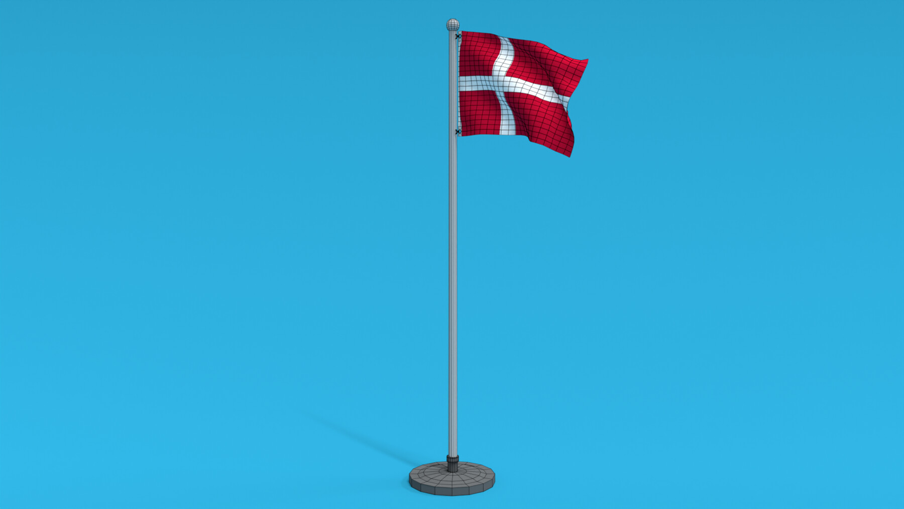 ArtStation - Low Poly Seamless Animated Denmark Flag | Game Assets