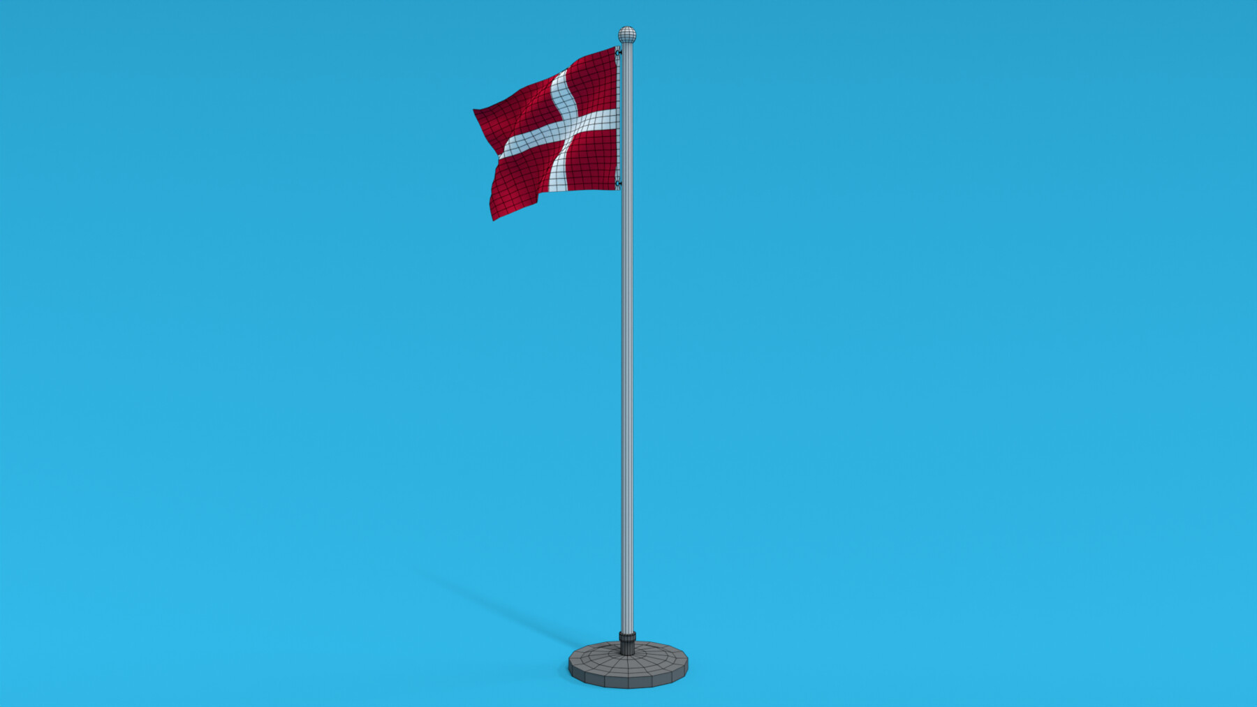 ArtStation - Low Poly Seamless Animated Denmark Flag | Game Assets