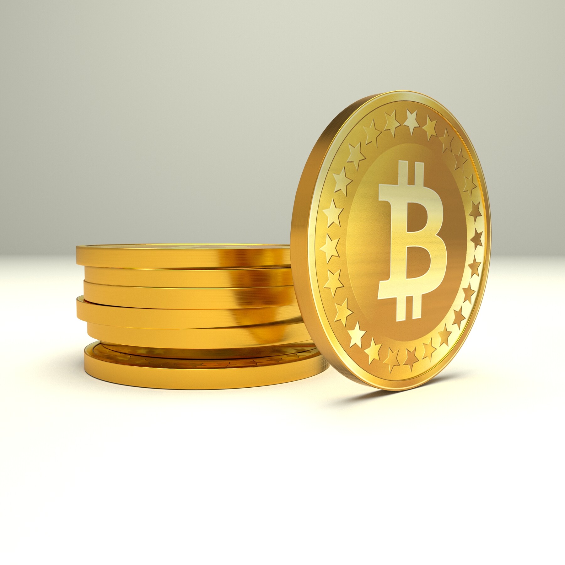 ArtStation - Bitcoin Low-poly 3D model | Resources