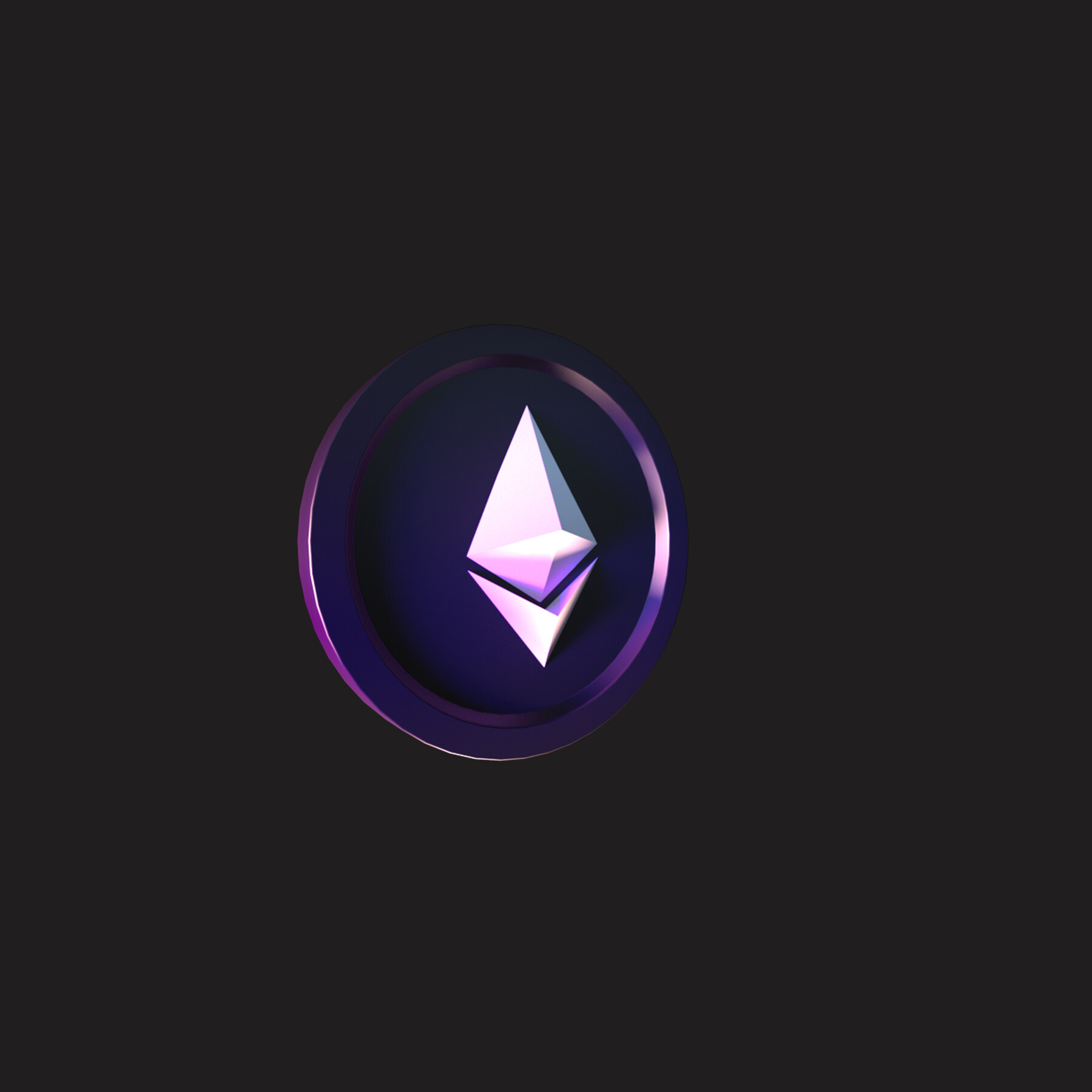 ArtStation - Ethereum ETH crypto Coin 3D model | Resources