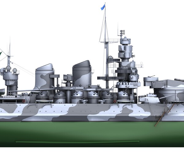 ArtStation - RN Littorio - starboard side view | Artworks