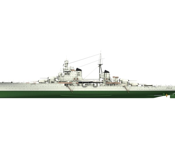 ArtStation - RN Pola (1941) - port side view | Artworks