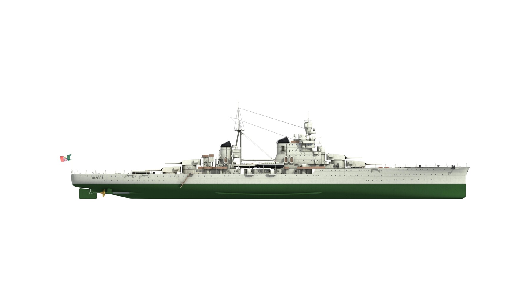 Carlo Cestra - RN Pola (1941) - starboard side view