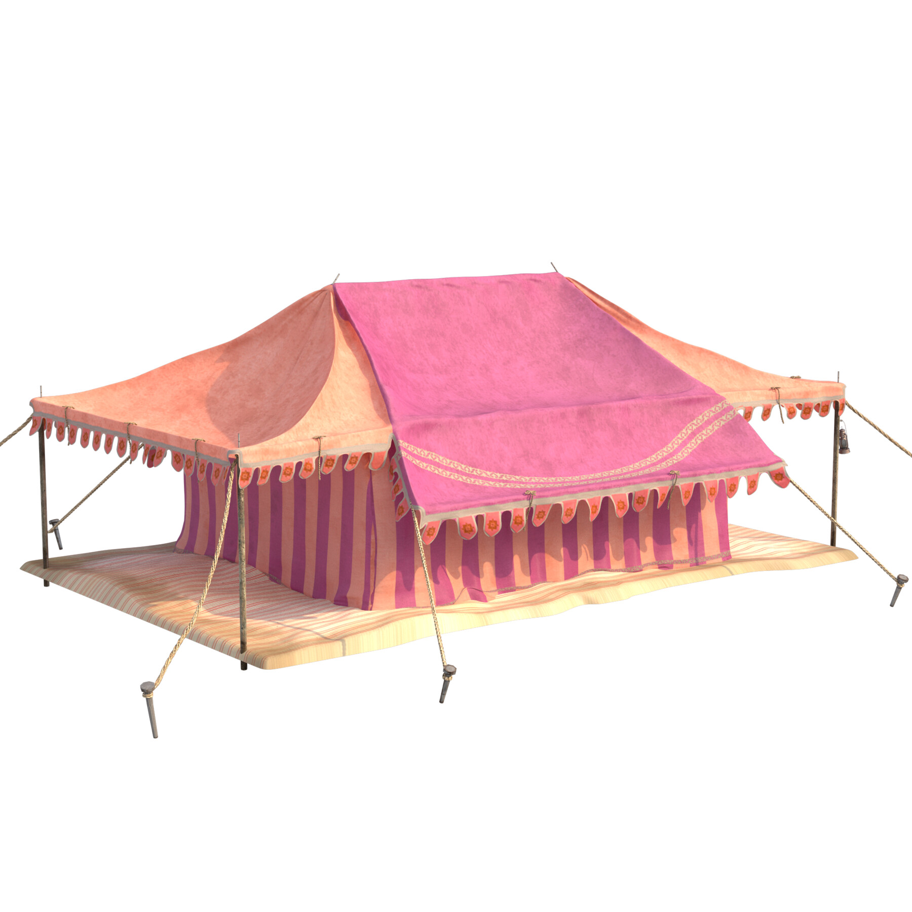 ArtStation - Indian Medieval Tent - 3 texture variations | Game Assets