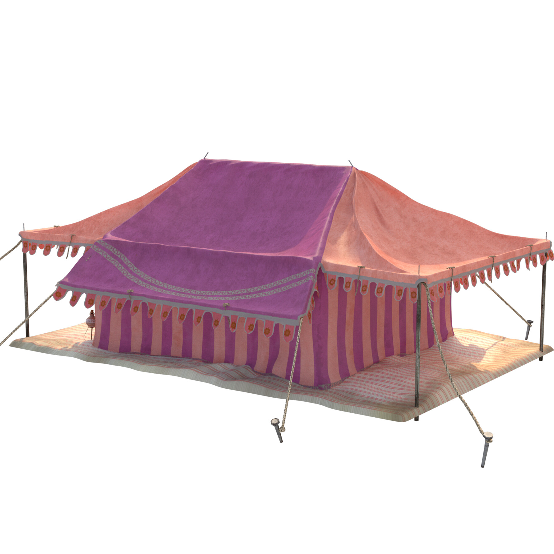 ArtStation - Indian Medieval Tent - 3 texture variations | Game Assets