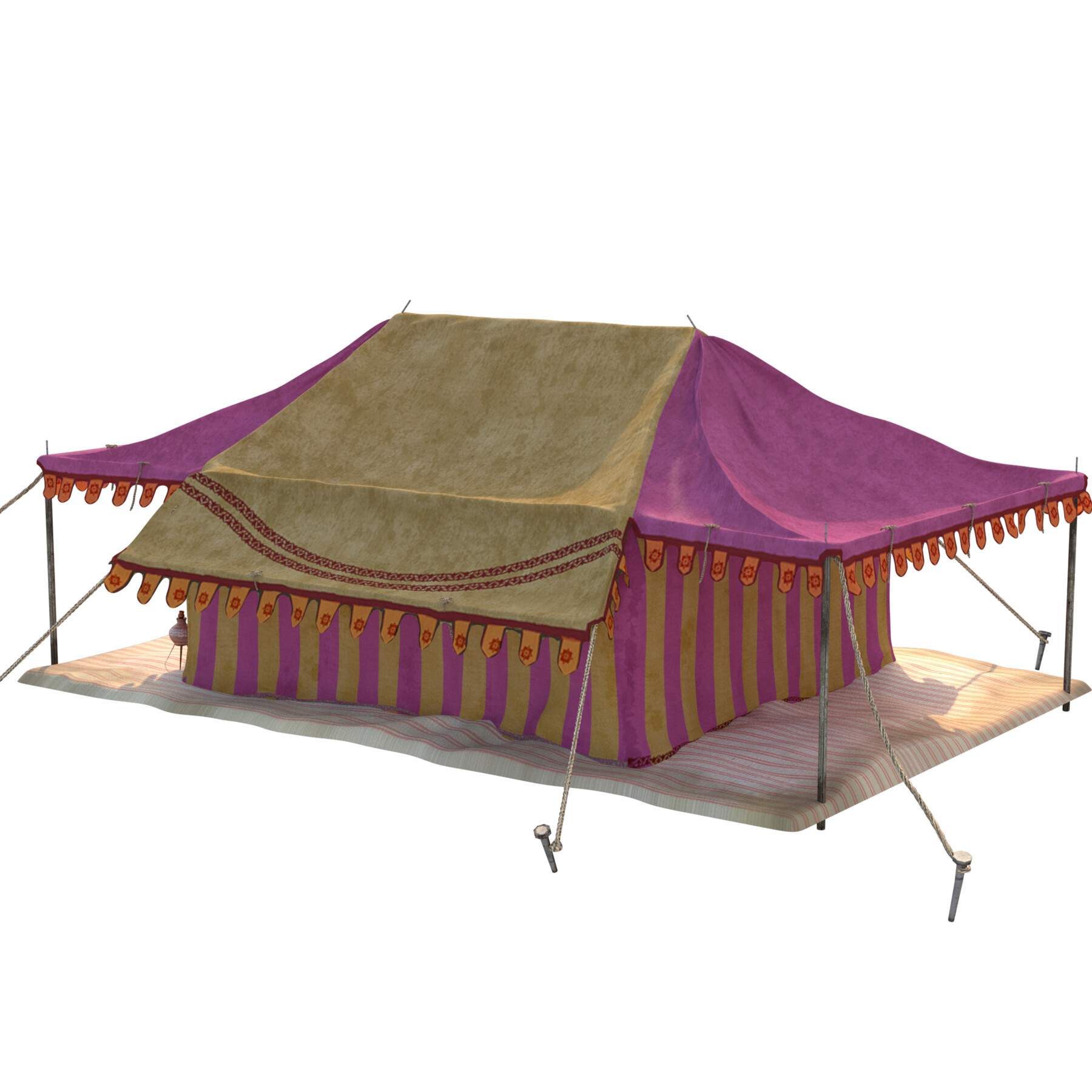 ArtStation - Indian Medieval Tent - 3 texture variations | Game Assets