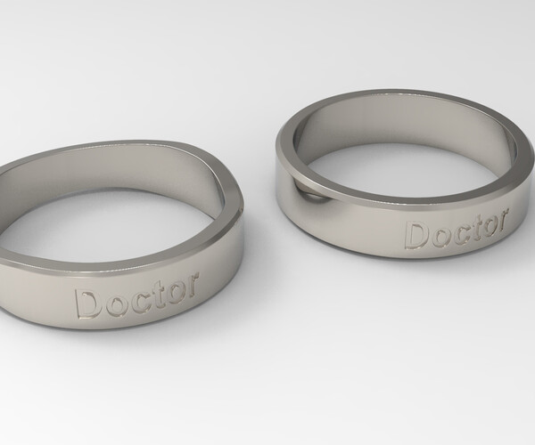 ArtStation - Doctor Couple Ring Platinum | Resources