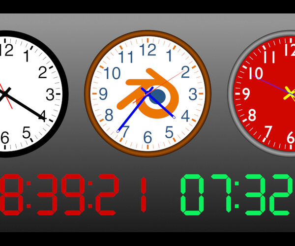 ArtStation - Procedural clocks for Blender | Resources