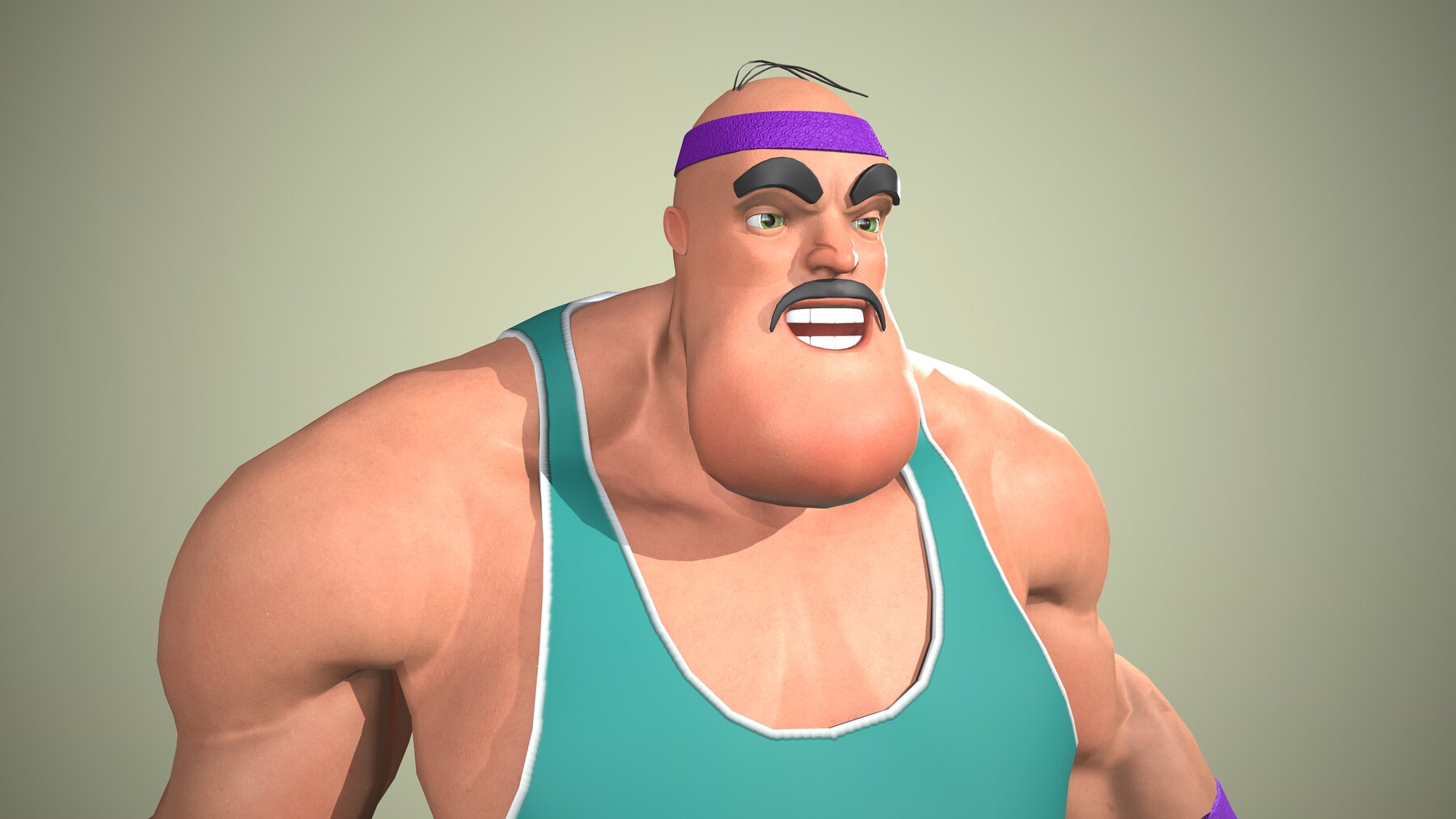 ArtStation - Bodybuilder Low-poly 3D model | Game Assets