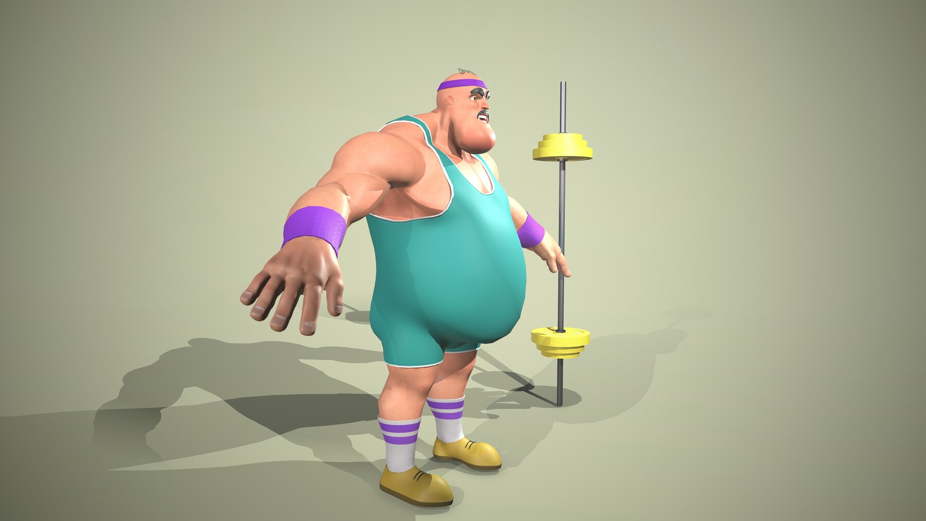 ArtStation - Bodybuilder Low-poly 3D model | Game Assets