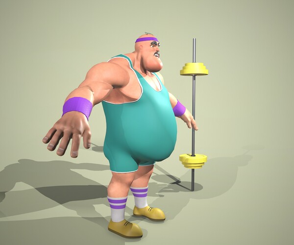 ArtStation - Bodybuilder Low-poly 3D model | Game Assets