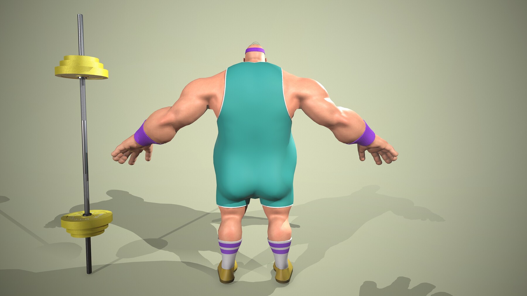 ArtStation - Bodybuilder Low-poly 3D model | Game Assets