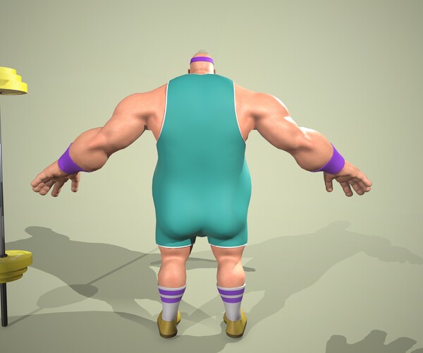 ArtStation - Bodybuilder Low-poly 3D model | Game Assets