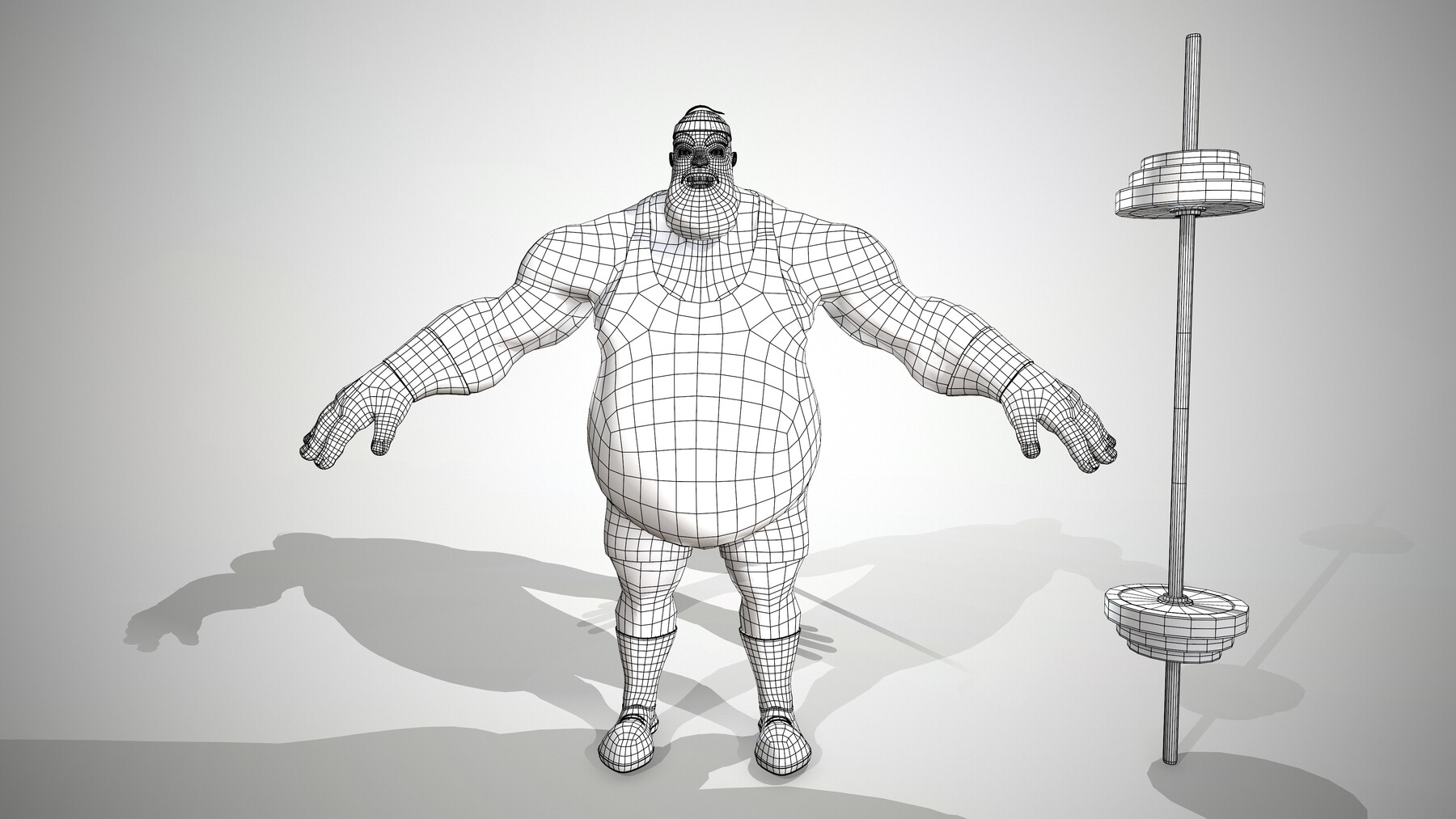 ArtStation - Bodybuilder Low-poly 3D model | Game Assets