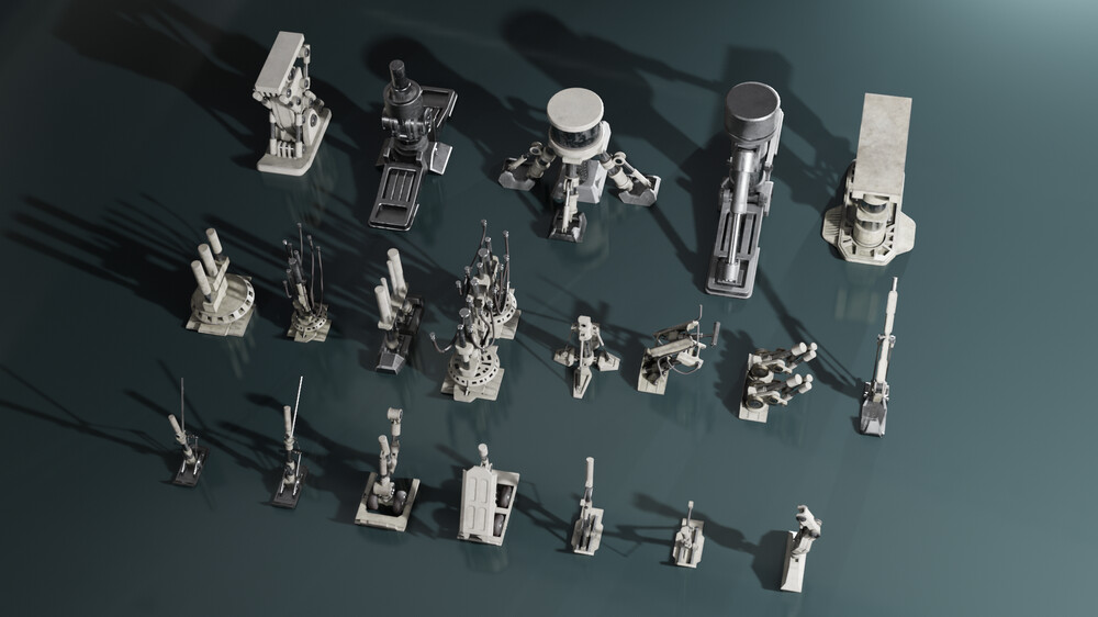 ArtStation - Scifi Landing Gear Pack (25 Landing Gears) | Resources