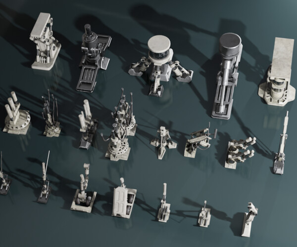 ArtStation - Scifi Landing Gear Pack (25 Landing Gears) | Resources