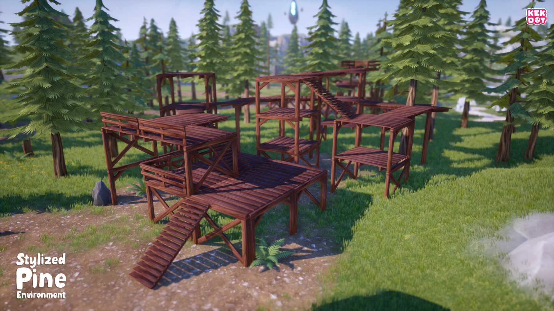 ArtStation - Stylized Pine Environment - Build a Modular Fort | Unreal ...