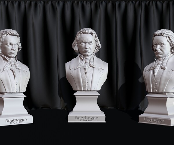 ArtStation - Ludwig van Beethoven Bust Model Printing Miniature ...