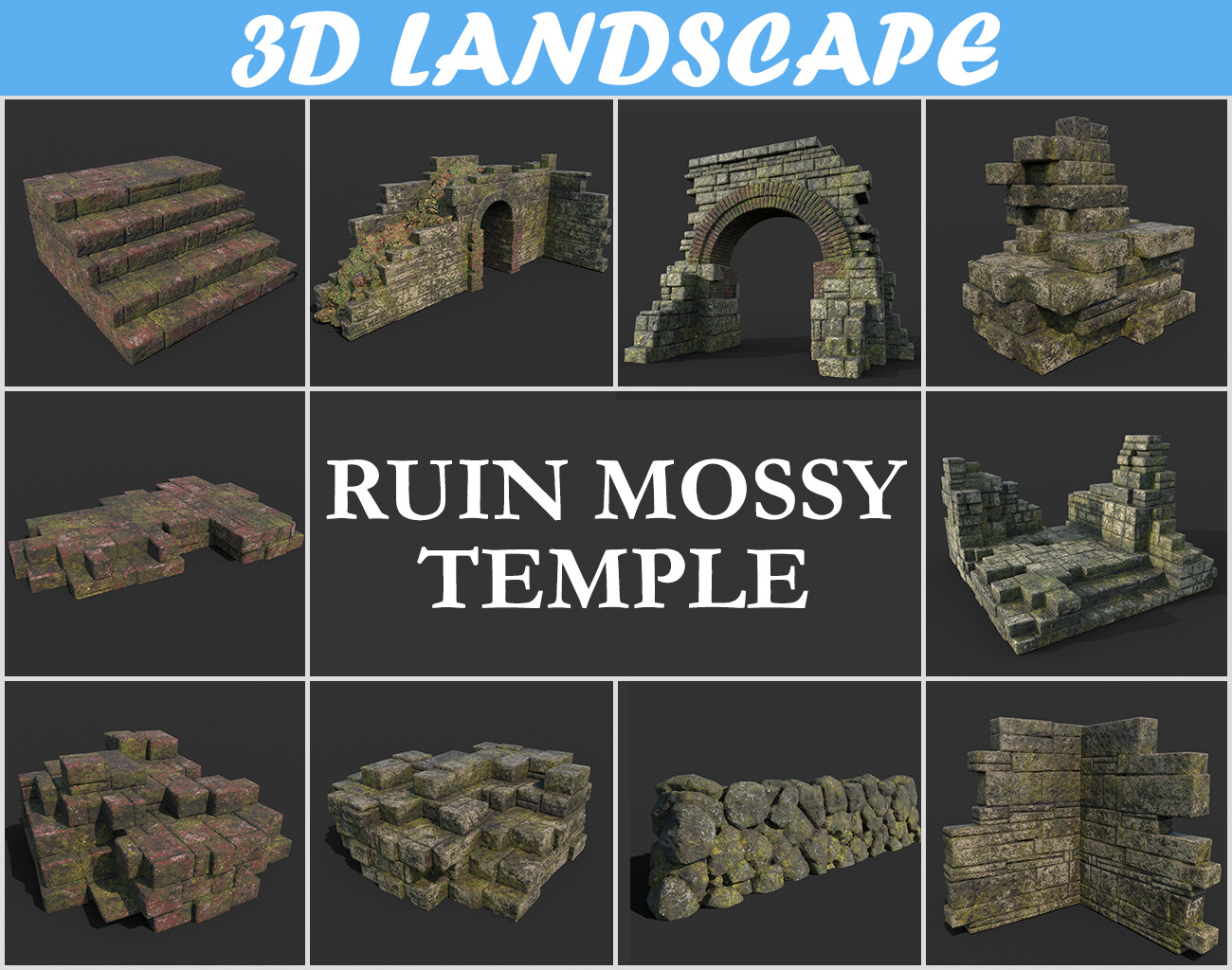 ArtStation - Ruin Pack - Special product licensed for Game Guru | Game ...