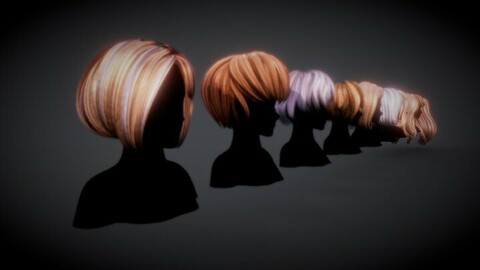 ArtStation - Hair Pack (10 models) | Game Assets