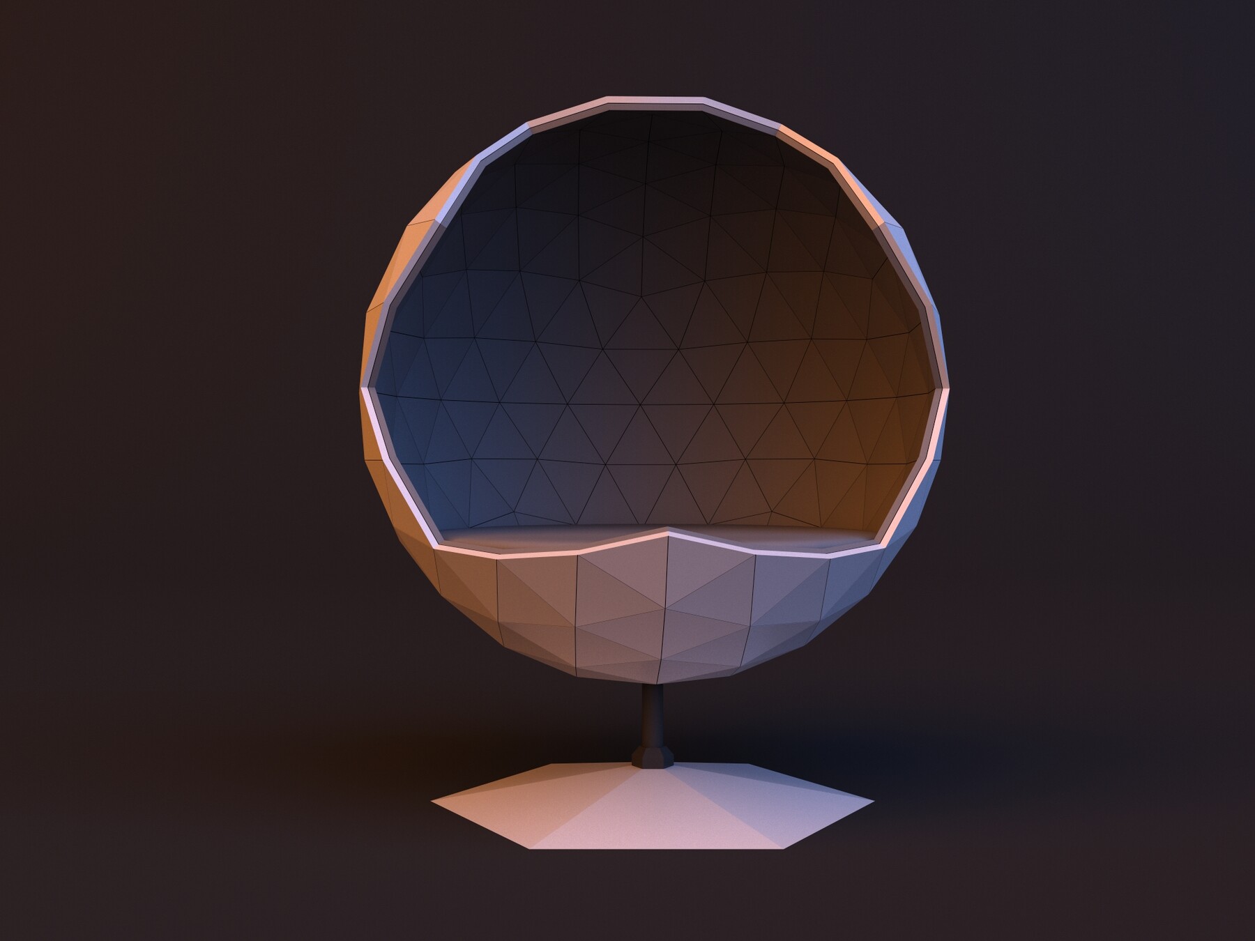 ArtStation - Loft sci-fi sphere armchair | Game Assets