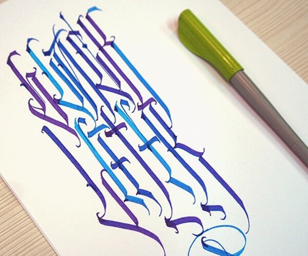 ArtStation - Future Gothic Calligraphy • Instagram Trend | Tutorials