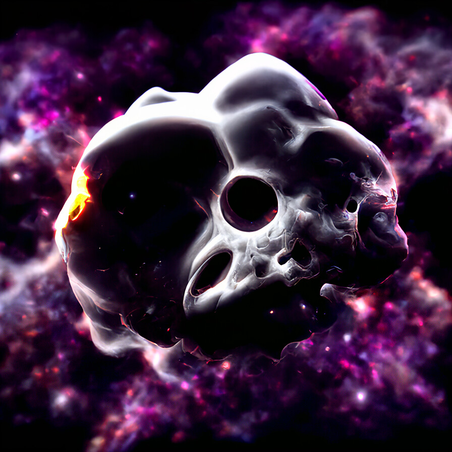 ArtStation - Alien skull floating in space | Artworks