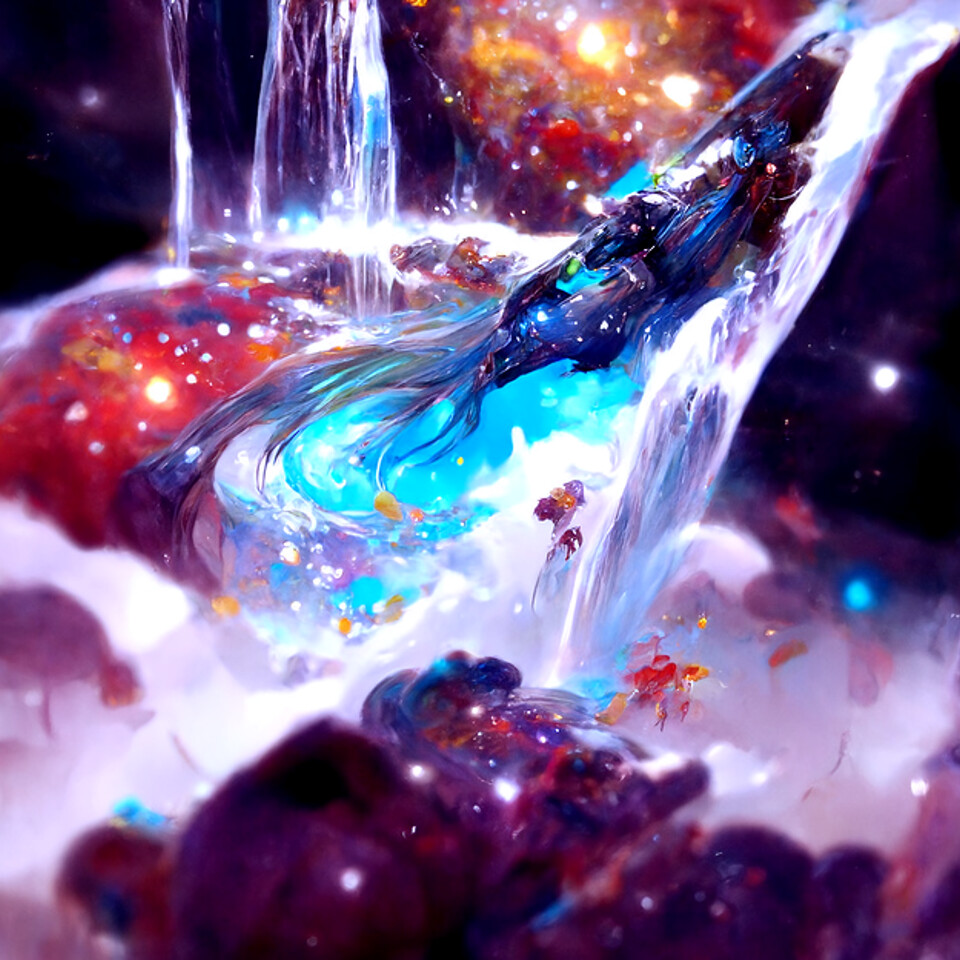 ArtStation - A beautiful waterfall in space | Artworks