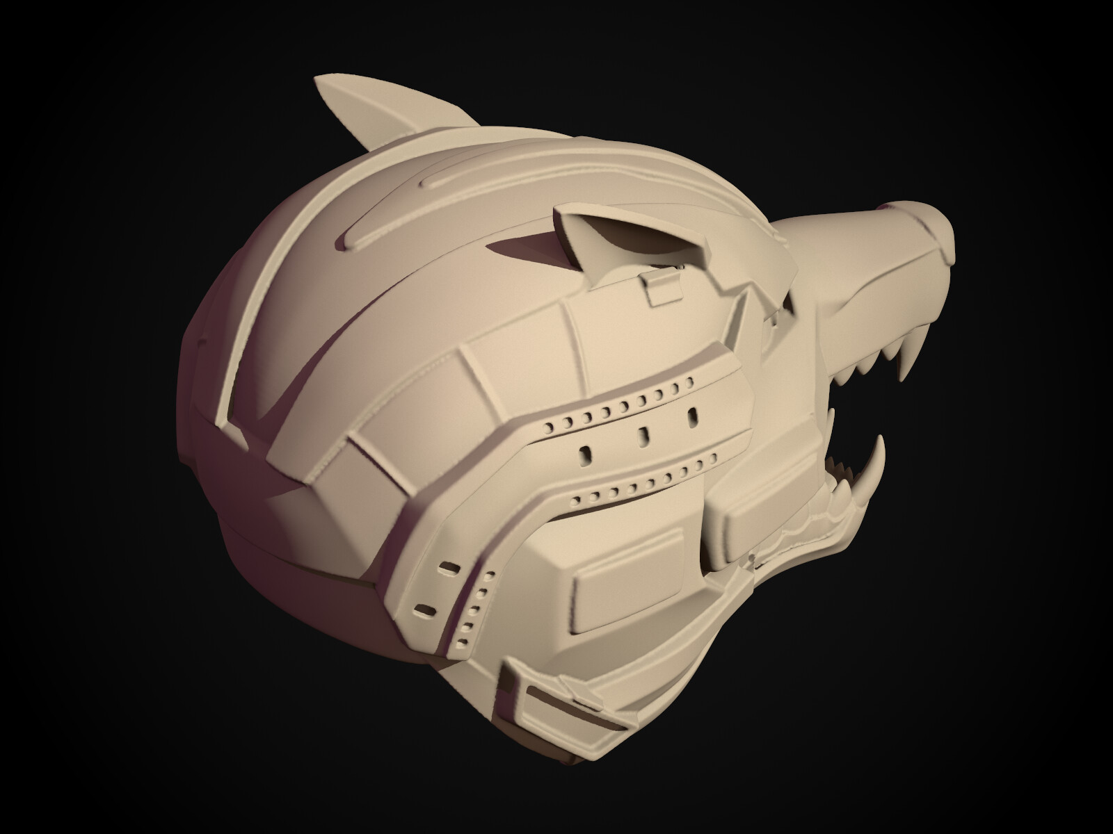 ArtStation - Printable Sci-Fi Wolf Helmet (STL) | Resources