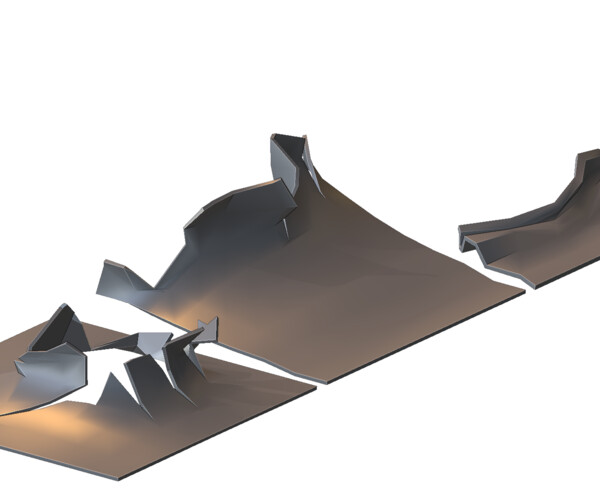 ArtStation - FREE Damaged metal panel 6 pc kitbash | Resources