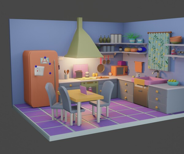 ArtStation - stylized 3d kitchen | Resources