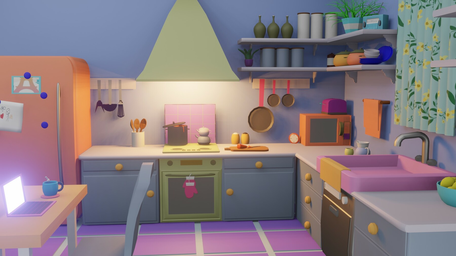 ArtStation - stylized 3d kitchen | Resources