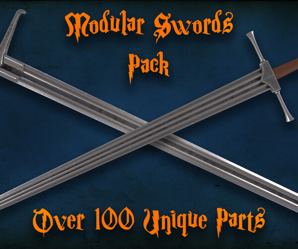 ArtStation - Modular Swords Base Mesh Pack - Game Ready | Game Assets