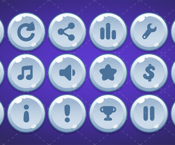ArtStation - Colorful Game Buttons | Game Assets