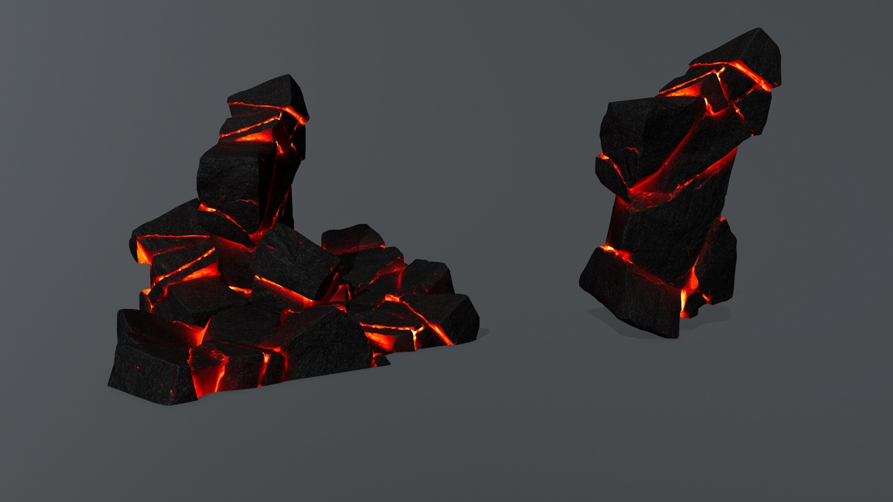 ArtStation - lava rocks | Game Assets