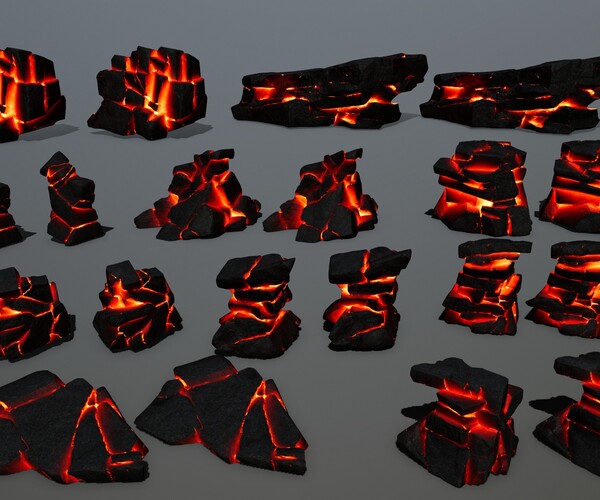 ArtStation - lava rocks | Game Assets