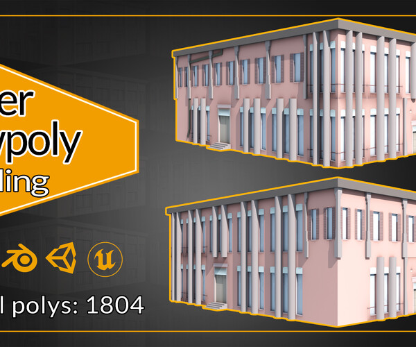 ArtStation - Low-poly Building | Resources