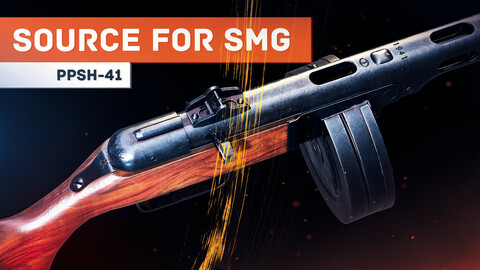 ArtStation - SOURCE files for Soviet SMG PPSh-41 | Game Assets