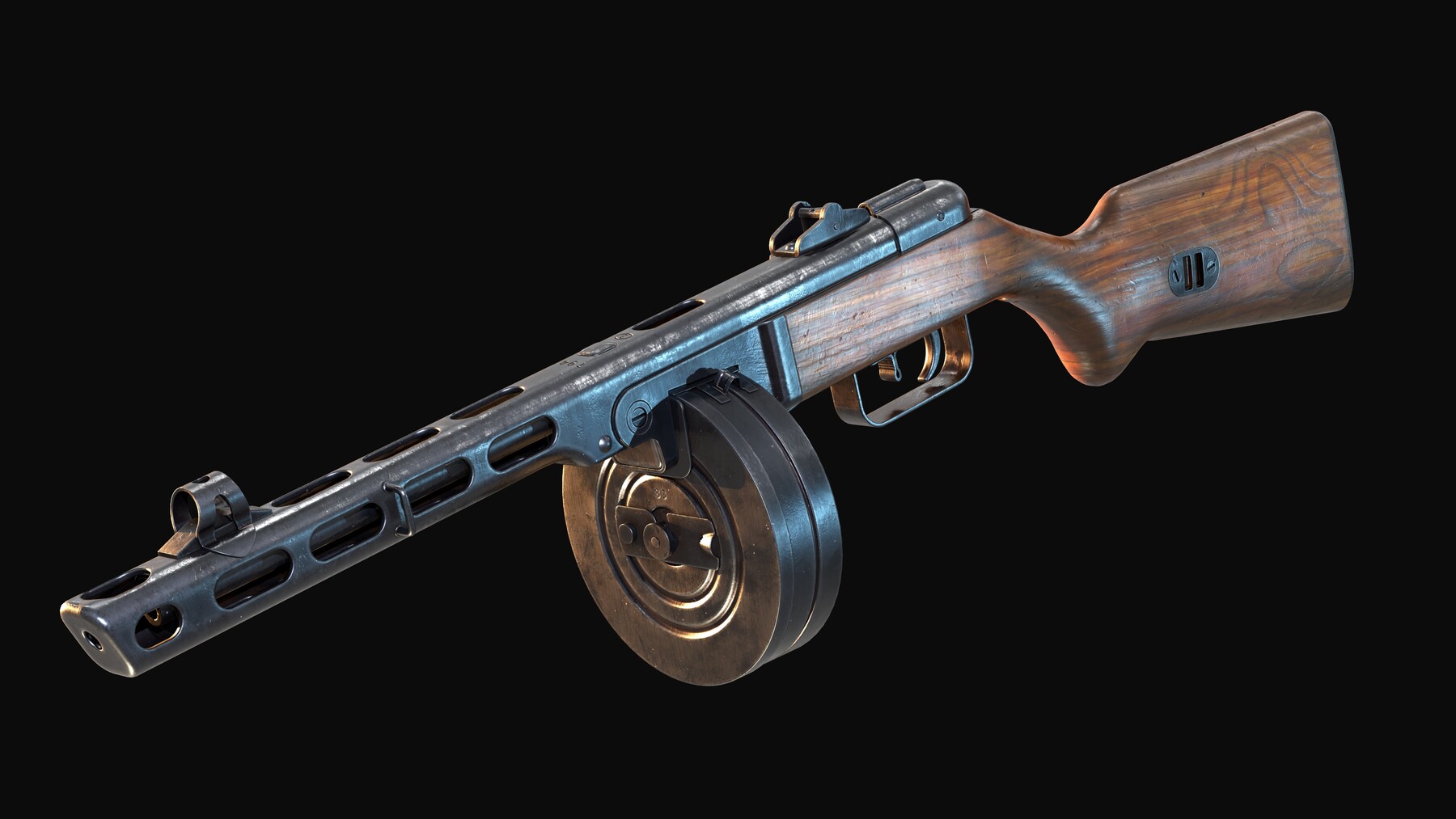 ArtStation - SOURCE files for Soviet SMG PPSh-41 | Game Assets