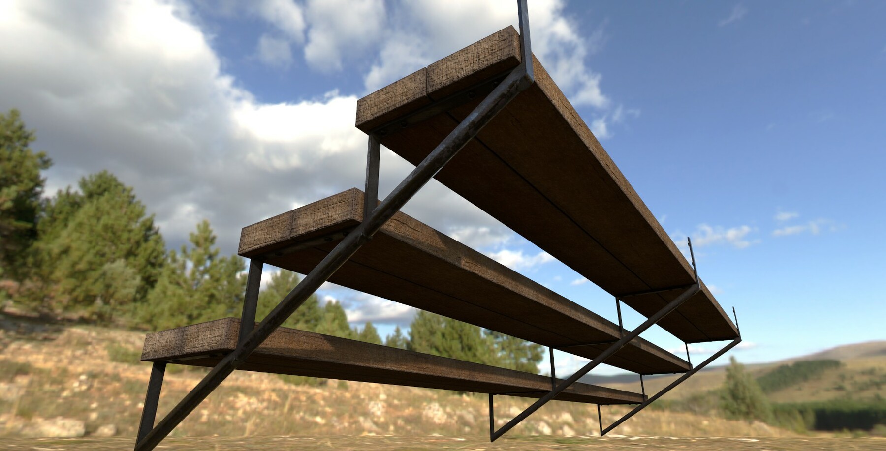 ArtStation - 3D riser staircase, PBR textures | Game Assets