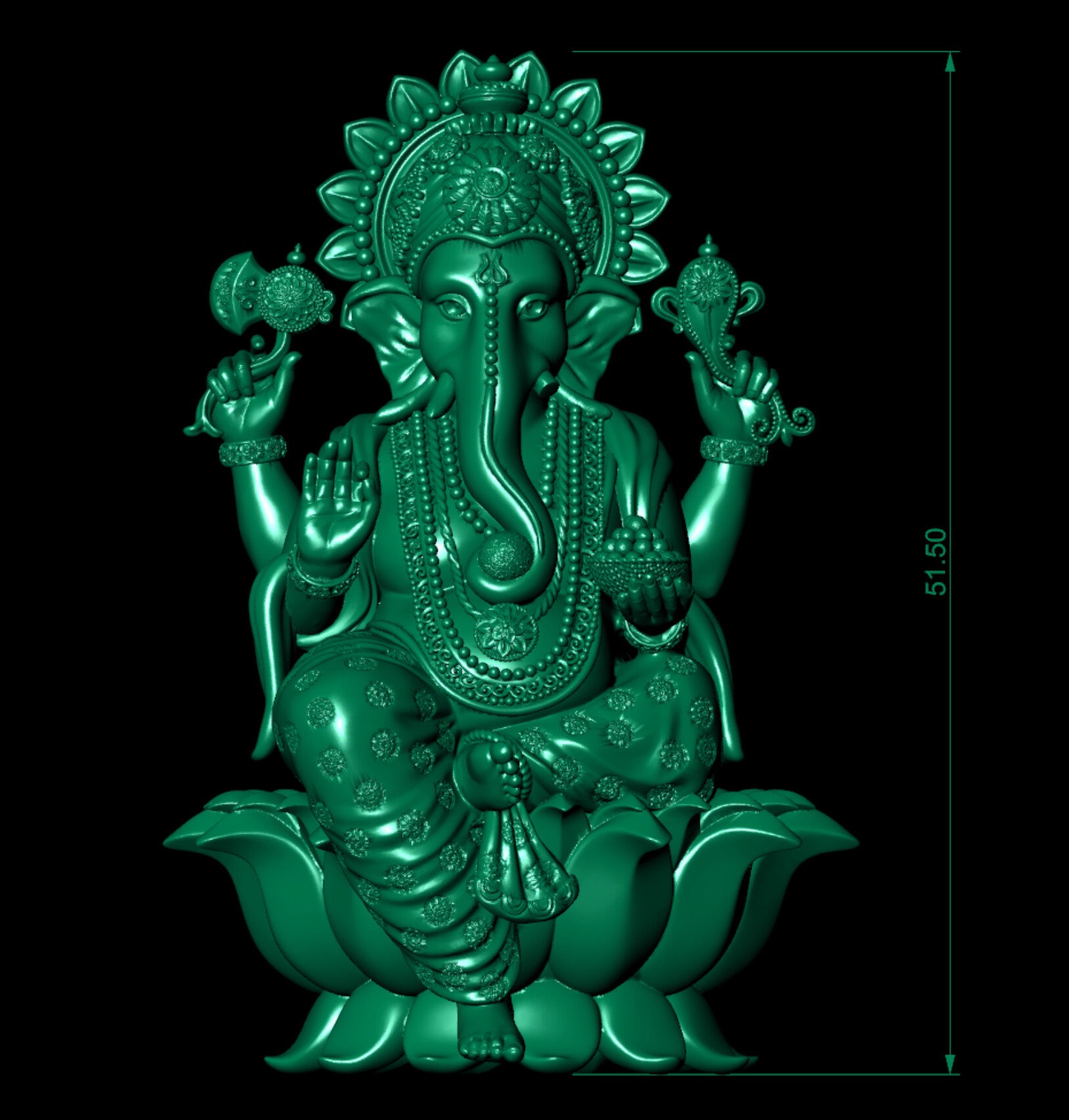 ArtStation - Ganesh Ji Lotus 3D Model 08 | Resources
