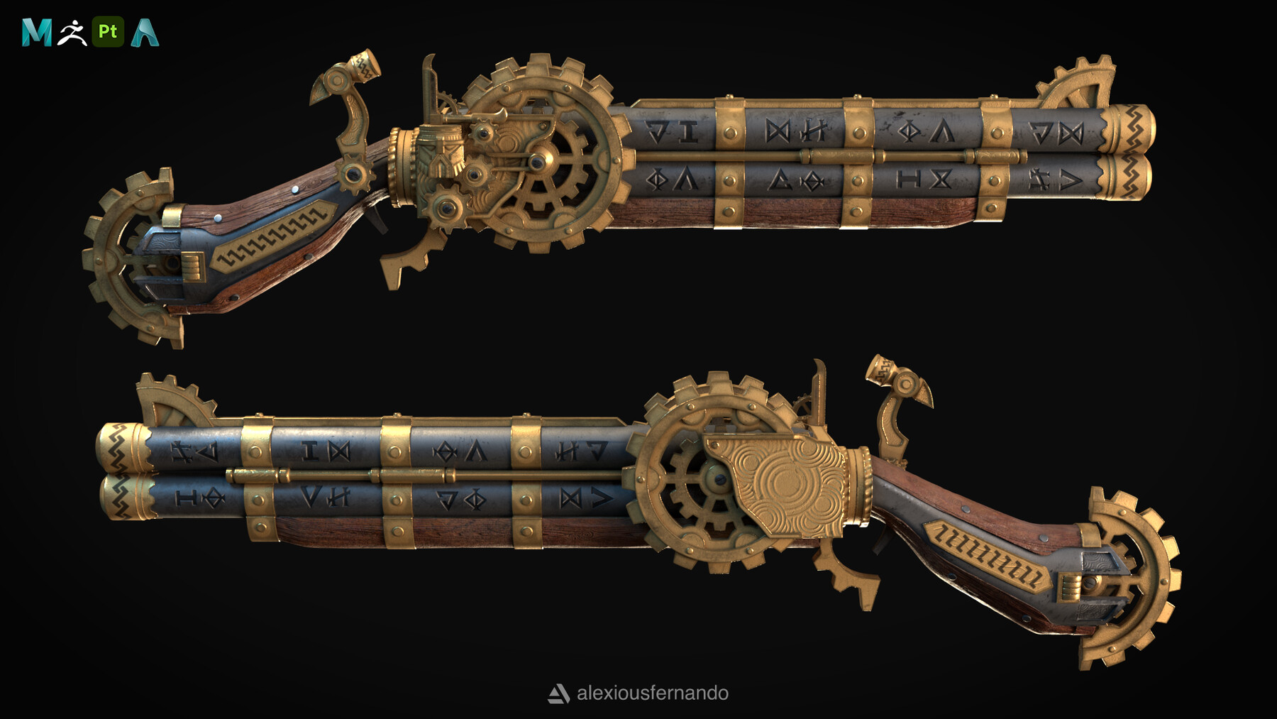 ArtStation - Dwarf Gun - 3D Model | Game Assets