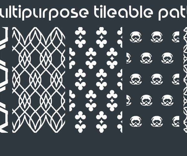 ArtStation - Multipurpose Tileable Patterns Collection | 50 Alphas in ...