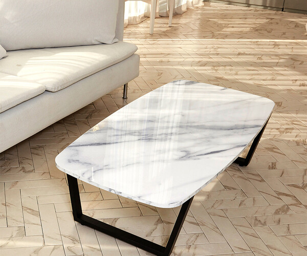 ArtStation - Matte Black Leg Living Room Table | Resources