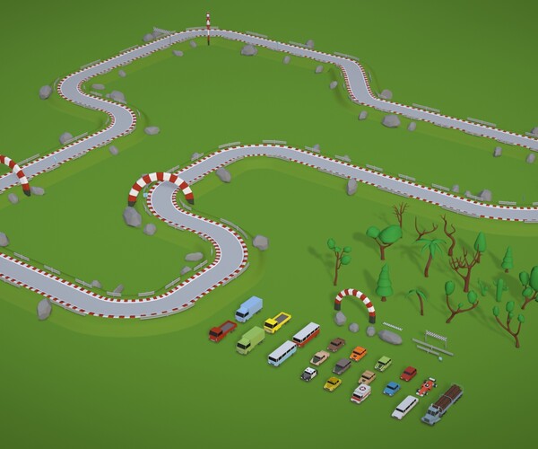 ArtStation - Race Track Collection for Games | Game Assets
