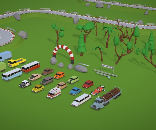 ArtStation - Race Track Collection for Games | Game Assets