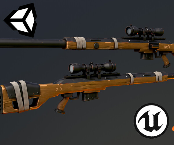 ArtStation - Warfare Magnum British Stylized Sniper | Game Assets